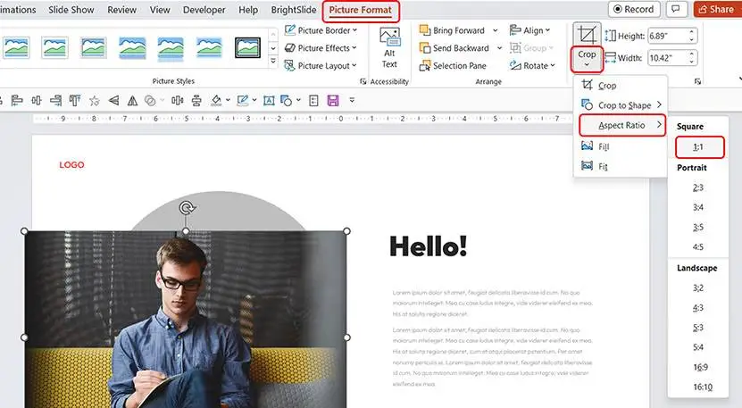How to Crop a Picture into a Circle in PowerPoint - MSLIDES